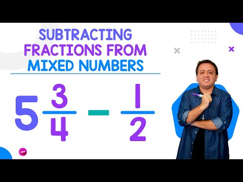 Subtracting fractions from mixed numbers - Hugemath
