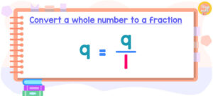 Converting whole numbers to fractions - Hugemath