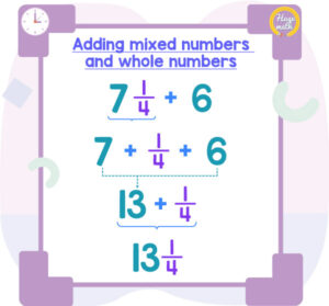 Adding mixed numbers and whole numbers - Hugemath