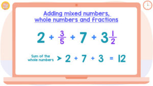 Adding mixed numbers, whole numbers, and fractions - Hugemath